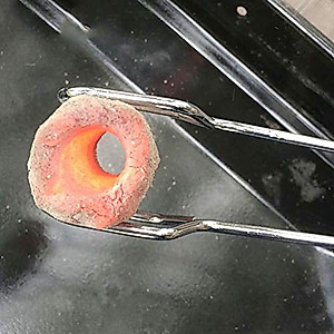 FRCOLOR 2pcs Firewood Tongs Fireplace Log Tong Log Outdoor Barbecue Long Log Tweezer Wrought Iron Log Claw Large Grabber for Wood Stove Outdoor Campfire Black