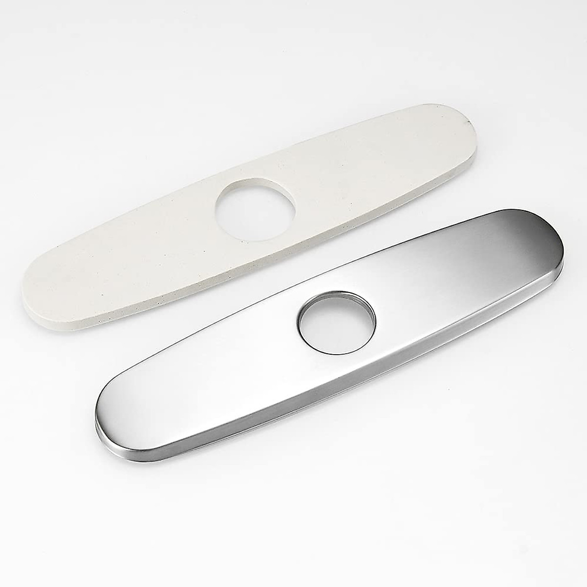 OWOFAN Hole Cover Deck Plate Escutcheon for Bathroom or Kitchen Sink Faucet Single Hole Mixer Tap 10 Inch Stainless Steel Brushed Nickel WF-4102SN