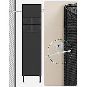 SONGMICS Garment Rack Heavy Duty Clothes Rack, 65 Inch Freestanding Portable Wardrobe Closet with Hanging Rails and Shelves, Total Load 242 lb, Easy Assembly, for Cloakroom Bedroom, Black URDR301B02
