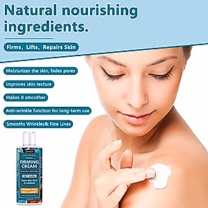 Skin Tightening Cream,Hibiscus and Honey Firming Cream, Neck Firming Cream, Skin Firming and Tightening Lotion, Reduces the Look of Neck Lines, Tightens & Smooths - With Collagen & Honey extract -4 FL OZ/120 ML