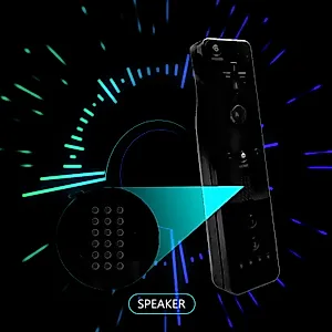 Wii Remote and Nunchuck Controller, Wireless Controllers Compatible with Wii/Wii U with Silicone Case and Wrist Strap (Black)