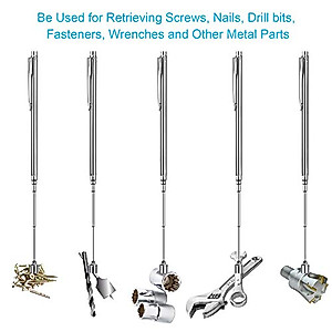 2 Pack Magnetic Pickup Tool, Telescoping Pick Up Tool, Pocket Pick-up Tool, Magnetic Retrieval Tool for Hard to Reach Places, Magnet Sticks, Mini, Light Weight, Gifts For Men, Dad, Handyman, Husband