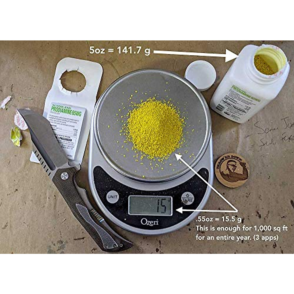 Yard Mastery Prodiamine 65 WDG Professional Pre Emergent Weed Killer Herbicide for Crabgrass, POA Annua and Other Problem Weeds - 5oz Bottle - Water Dispersible Granule