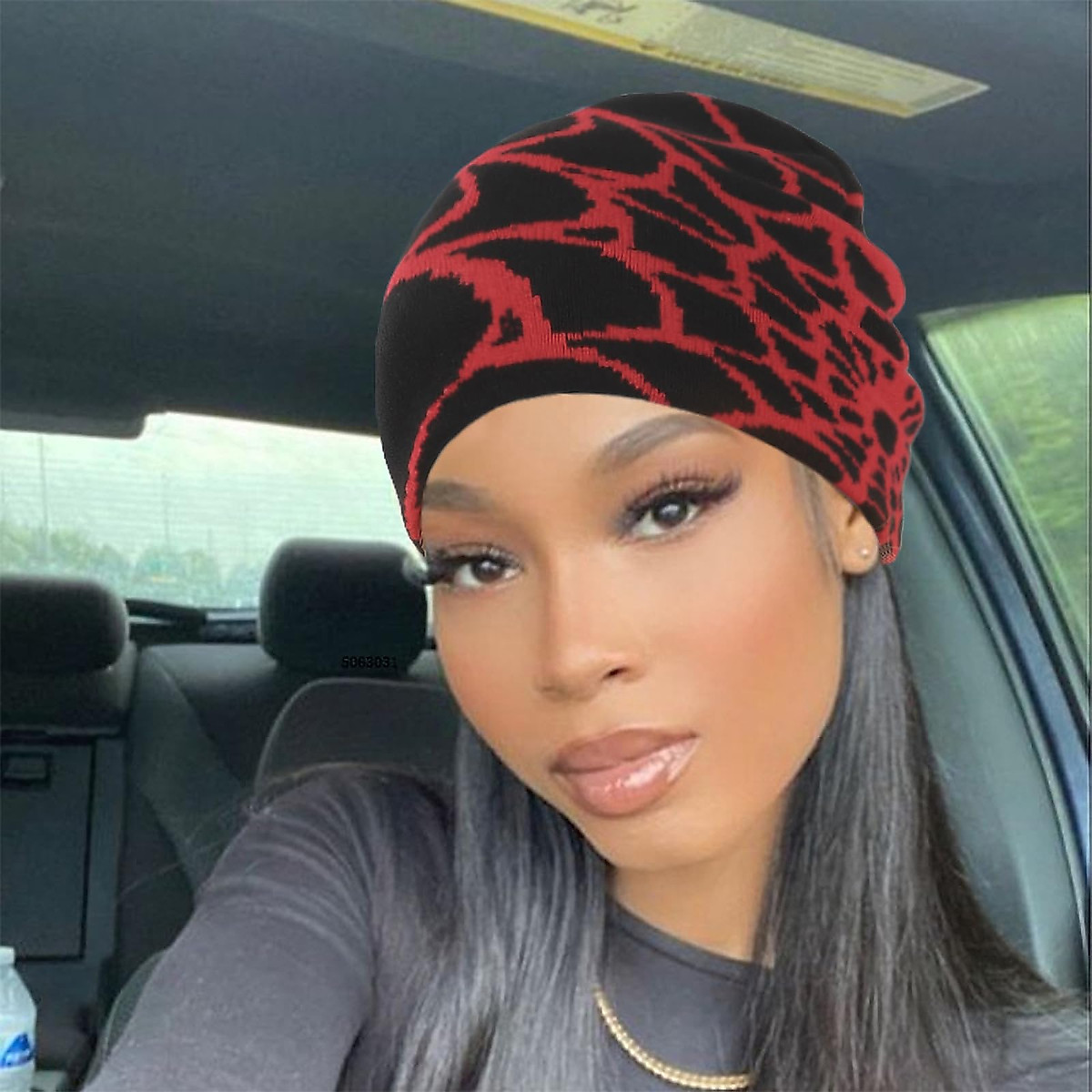 Diskebuiss Y2k Wool Acrylic Knit Spider Web Pattern Hat - Women's & Men's Gothic Spider Web Beanie