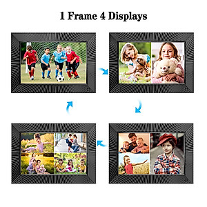 Digital Picture Frame Blviit 10.1 inch HD Touch Screen electronic Digital WiFi Photo Frames 2.4GHz Photos Frame with 16GB Storage to Share Photo via APP TF Card Email Gift Cloud for Friends and Family