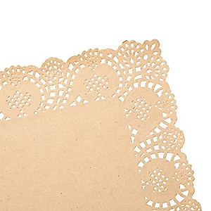 100 Pack Disposable Placemats for Wedding Tables, Thanksgiving, Birthday, Anniversary, Easter, Dinner Party, Lace Paper Doilies for Food, Arts and Crafts (15.5 x 11.7 In)