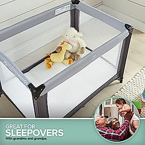 Stock Your Home Foldable Travel Pack n Play Mattress Pad with Bag, Waterproof Portable Mini Crib Mattresses, Baby Bed Playpen Memory Foam Topper, Playard Pen Accessories, Traveling Case Included