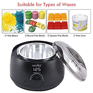 waxkiss Digital Hair Removal Warmer with See-Through Lid and 14oz Pot
