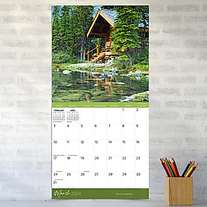 TF PUBLISHING 2024 Cottage Life Wall Calendar | Large Grids for Appointments and Scheduling | Vertical Monthly Wall Calendar 2024 | Home and Office Organization | Premium Gloss Paper | 12"x12"