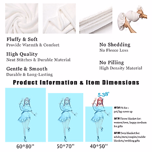 itakkaito Anime Girl Hentai Blankets, Lewd Waifu Ass Oppai Soft Warmer Throw Blankets for All Season, Lightweight Microfiber Flannel Blanket for Home Bed, Sofa & Dorm, 40x50inch