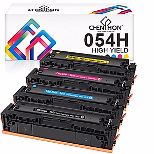 CHENPHON Compatible Canon 054H 054 Toner Cartridge High Capacity 4-Pack (BK/CMY) with Canon imageCLASS MF644Cdw LBP622Cdw LBP620C 621cw 623cdw MF641cw 642cdw 640c 643cdw 645cx Laser Printer (Black)