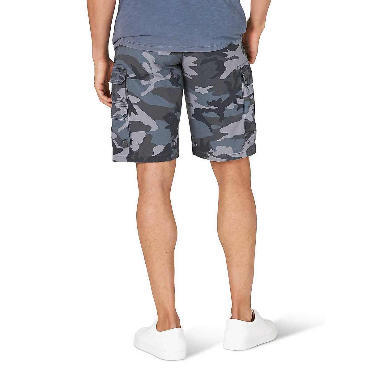 Wrangler Authentics Men's Stretch Twill Cargo Shorts, Turbulence Camo, 44