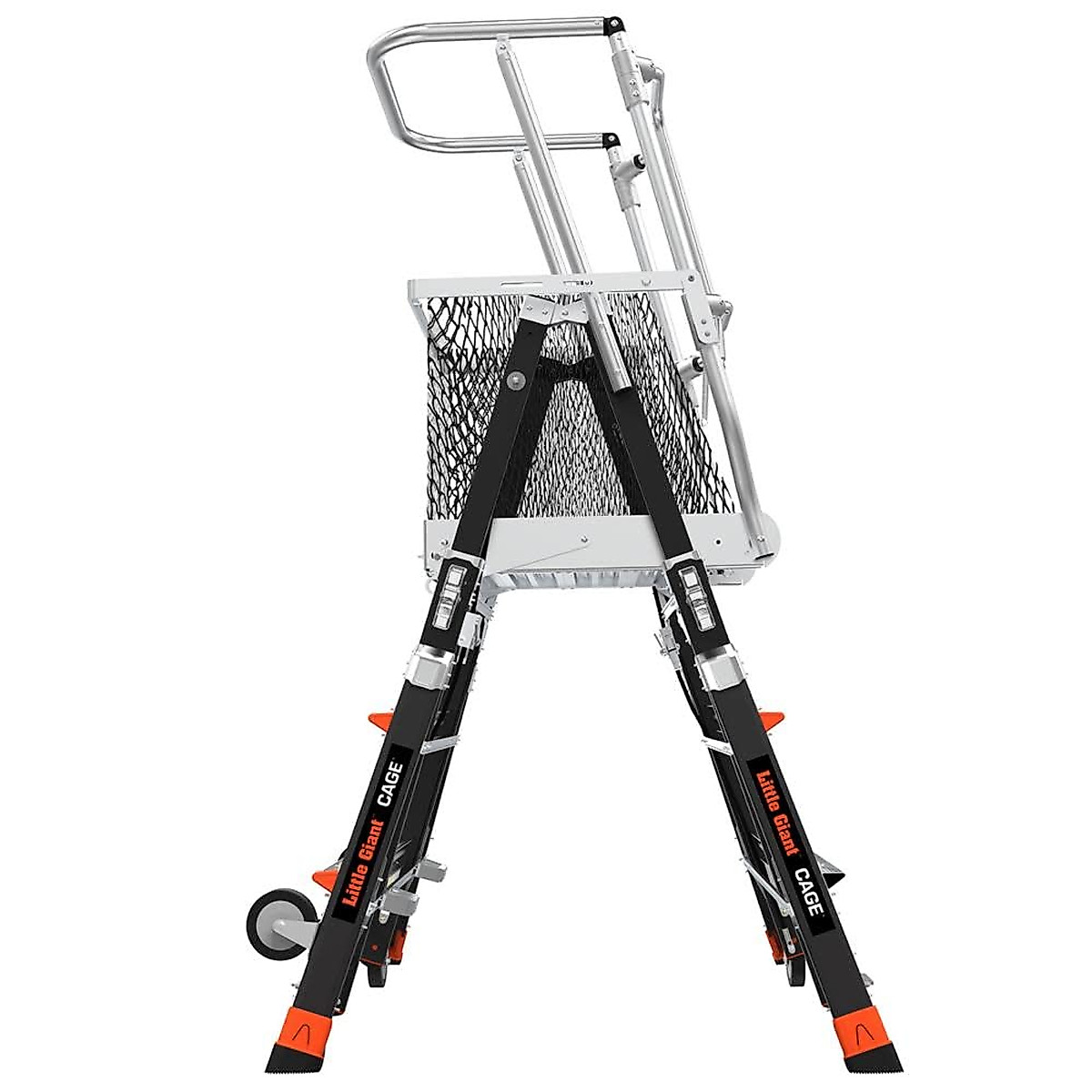 Little Giant, 18503-240, Adj. Cage Platform Ladder, 5 Ft., Fbrglss