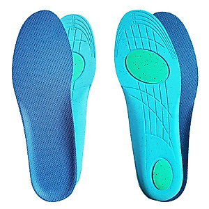 2 Pair -Shoe Inserts for Mens Womens Kids Replacement Insoles for Work Boots Sneaker, Cushion Shock Absorbing Comfort Breathable Inner Soles (Women 10-12 Men 9-11)