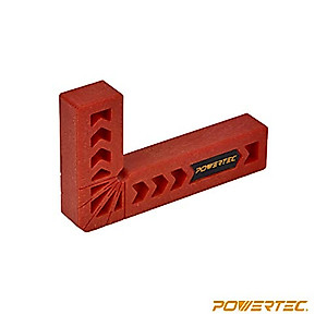 POWERTEC 71123-P2 90 Degree Positioning Squares, Right Angle Corner Clamps Woodworking Tools, Carperter Tools for Cabinets, Picture Frames and Boxes, 3" Set of 8