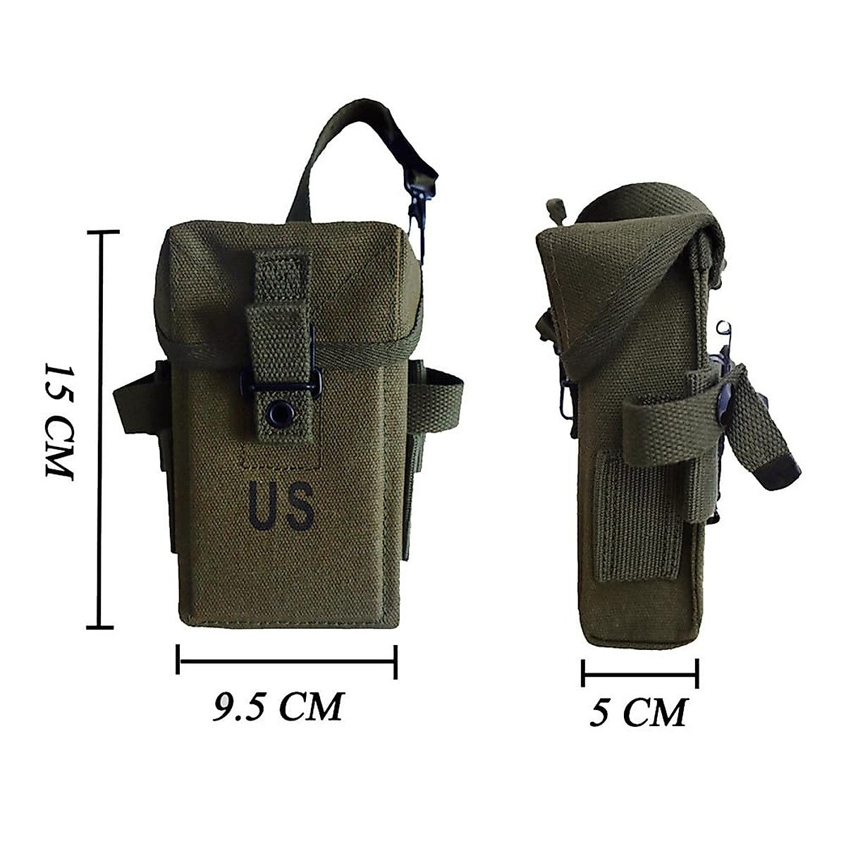 YBJBHW M1956 M1961 Equipment Vietnam War Equipment Replica WW2 US Army Korean War1956 Long Pouch 1956 Bag Kettle Belt Straps
