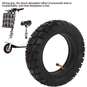 Yosoo Tire and Inner Tube, Sturdy 10in Inflatable Tyre for Electric Scooter for Scooter