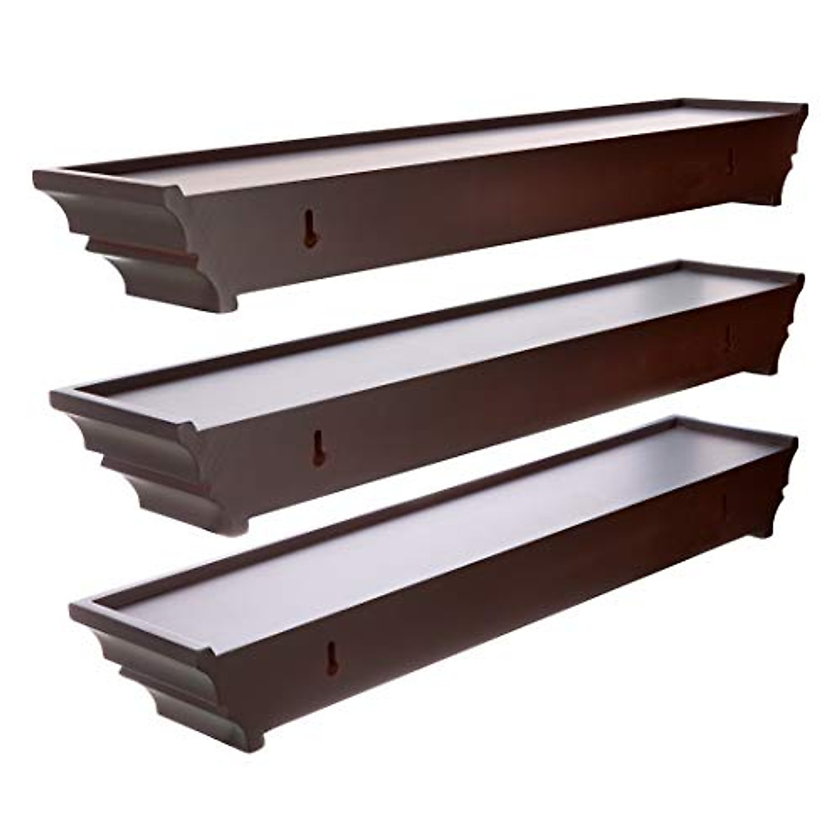 Kiera Grace Contemporary Floating-Shelves, 24-Inch, Espresso
