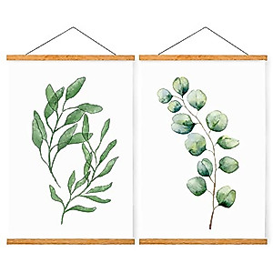 WITCOLOR Magnetic Poster Hanger Frame, Teak Magnet Poster Frame 11x14 11x17 11x22 for Posters, Kids Paintings, Photos, Maps, Scrolls, Picture, Canvas Works and Art Prints(2 Pack)