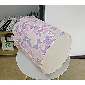 ACMUUNI Butterfly Storage Basket Canvas Laundry Basket Foldable Waterproof Large Storage Baskets for Kids Boys and Girls, Office, Bedroom, Clothes,Toys