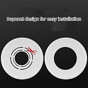 cuttable Wall Split Flange, Split ABS Lightweight Escutcheon Cover Plate,Chrome,for 21/26/33mm(0.8/1.0/1.2in) Copper, PEX Pipe (Tall 10mm Black)