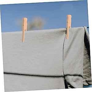 SOESFOUFU 100pcs Wooden Clothespins Clothes Clips Clothespins Clips Wood Clothespins Clothes Pegs Clothesline Laundry Pegs Windproof Clothespins Quilt Clamp Blanket Fixing Clamp Clothing Peg