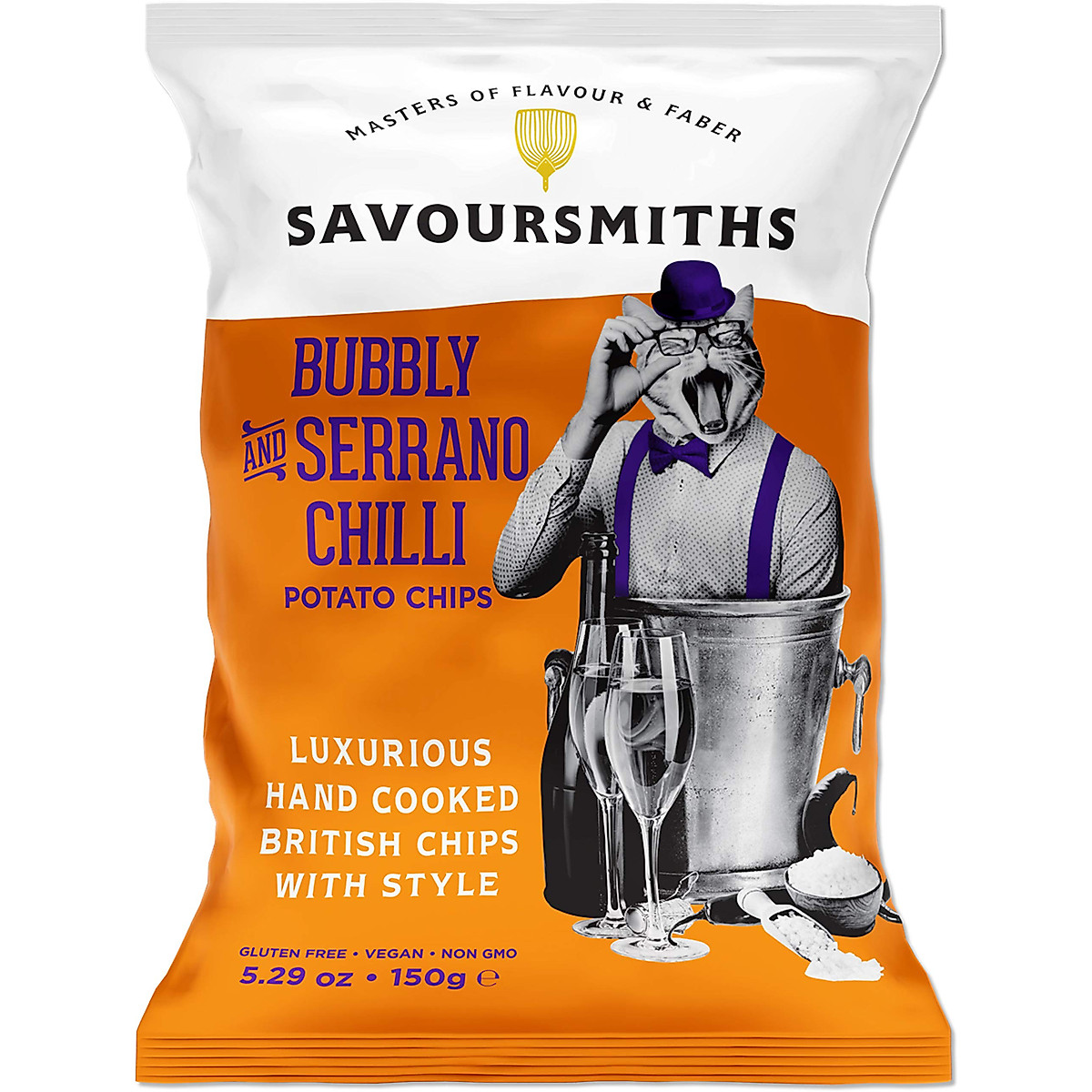 SAVOURSMITHS Hand Cooked Potato Chips, Variety Pack, Gluten Free, Non GMO, All Natural, 5.29 Oz, 4 Count (Pack of 2)