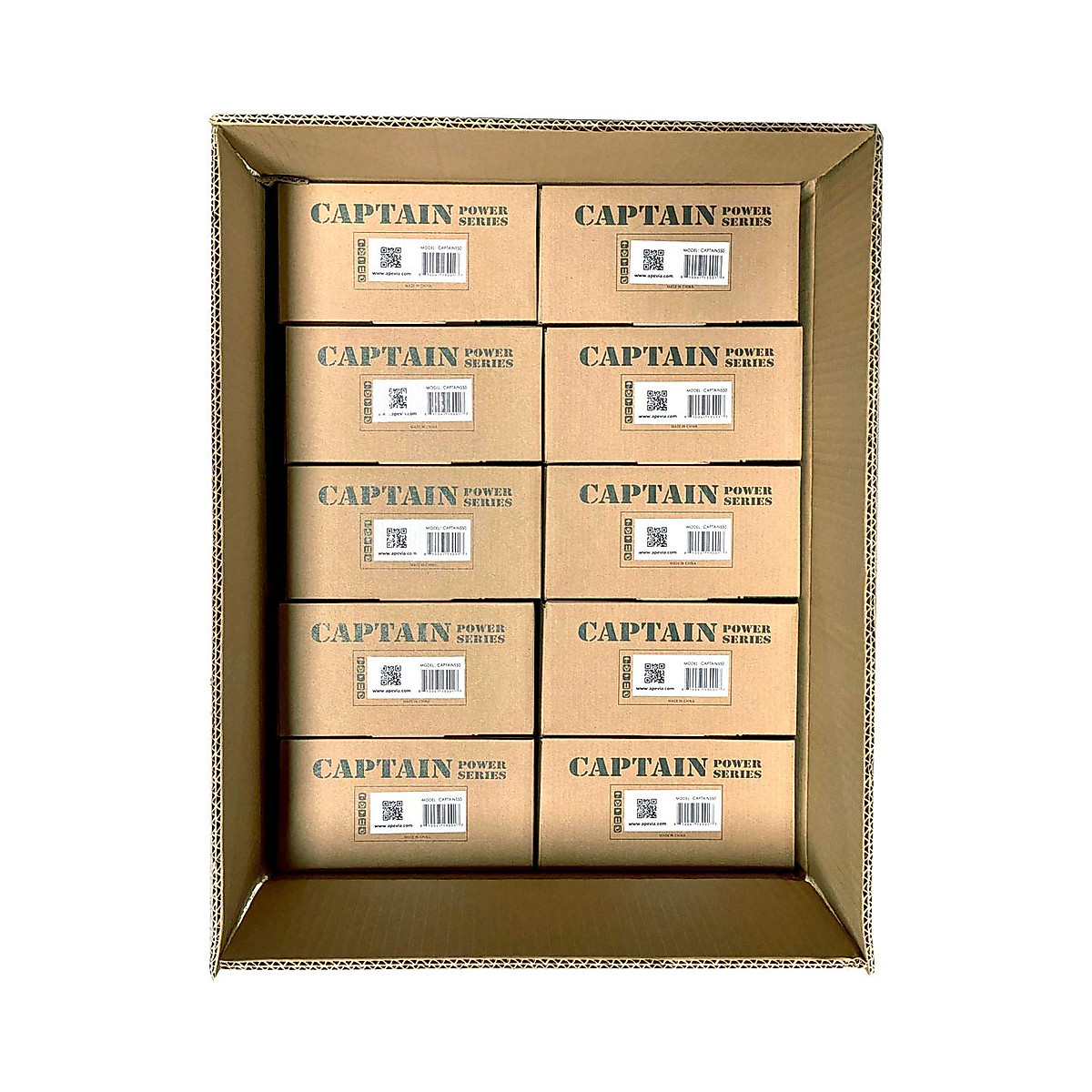 Apevia CAPTAIN550-10 ATX Power Supply with All Black Cables (10-pk)