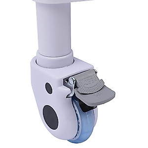 Rolling Utility Cart, 3 Tier Shelf Trolley Cart with Wheels Medical Rolling Cart Large White Mobile Organizer Commercial Hospital Office Lab Cart