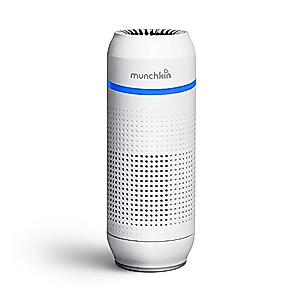 Munchkin® Portable Air Purifier, 4-Stage True HEPA Filtration System Eliminates 99.7% of Micro-Pollutants, White