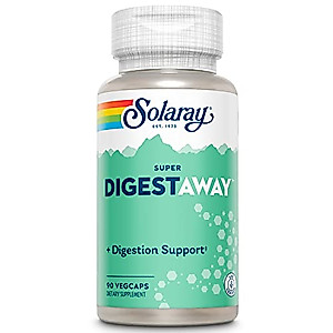 SOLARAY Super Digestaway Digestive Enzyme Blend | Healthy Digestion & Absorption of Proteins, Fats & Carbohydrates | Lab Verified | 90 VegCaps