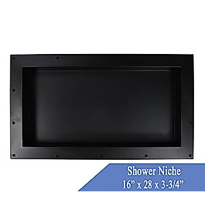 SHOWER CUBE Ready For Tile Waterproof Leak Proof Bathroom Recessed Shower Shelf Shower Niche Organizer Storage For Shampoo and Toiletry Storage (16" x 28" Single Shelve)