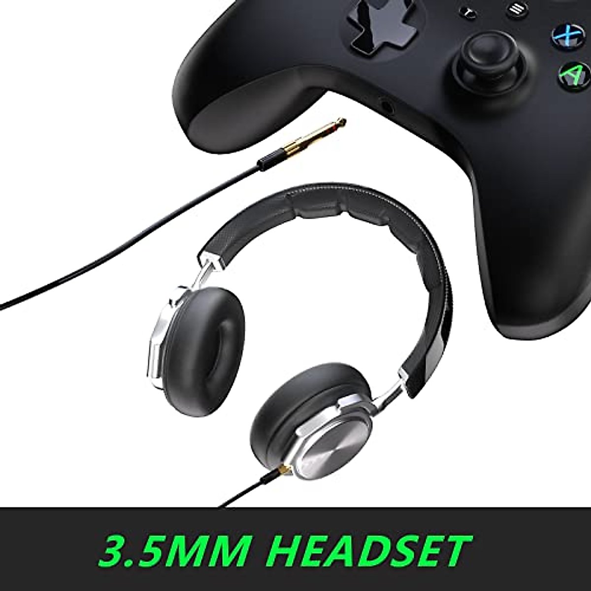 YUYIU 【Upgraded Wired Controller for Xbox Series X|S, Xbox One, Windows 10 and above, PC Controller with 3.5 mm Audio Jack, Black