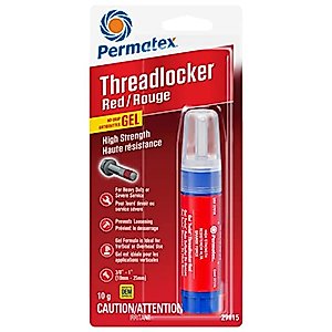 Permatex Red High Strength Threadlocker Gel