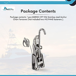 MARINE CITY 316 Stainless Steel Anchor Chain Tensioner for BoatYacht
