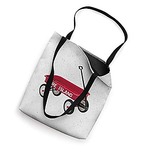 FI NY Fire Island red wagon ocean beach pines grove kismet Tote Bag