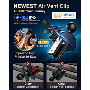 VANMASS [Pro Version] Universal Car Phone Mount [Super Suction Cup] Dashboard Phone Holder Stand, Handsfree Windshield Dash Vent Phone Holder Car, Compatible for iPhone 14 13 12 LG & Truck, Red