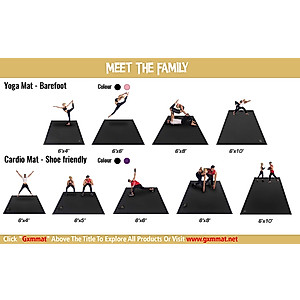 Gxmmat Large Yoga Mat 72"x 48"(6'x4') x 7mm for Pilates Stretching Home Gym Workout, Extra Thick Non Slip Anti-Tear Exercise Mat, Use Without Shoes