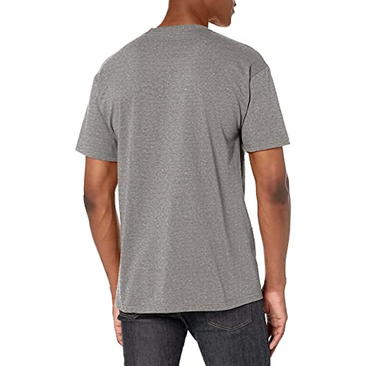 Disney Men's Giant Mickey Mouse Gray Graphic T-Shirt, Grey, Large