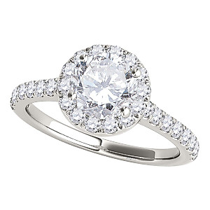 MauliJewels 0.75 Carat Engagement Wedding Diamond Bridal Ring Sets for Women 14K Solid White Gold (Centre Stone 0.25 CT and Side Stones 0.50 CT I-J-K/I2-I3)