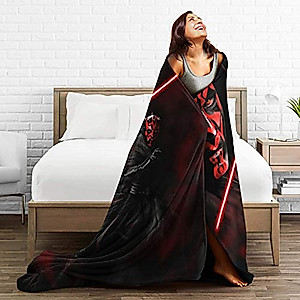 ARCSNE Da-Rth Ma-Ul Ultra-Soft Micro Fleece Blanket Throw Blanket Fit Couch Bed Sofa for Adult Child Warm Throw Blanket,Black,80"" x60