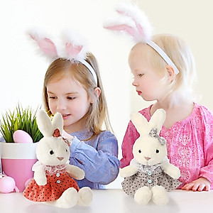 3 Pack Easter Plush Bunny Adorable Rabbit Stuffed Animals 16 Inch Doll Bunny Plush Easter Girls Gifts Room Decorations Birthday Gifts(Cute Style)
