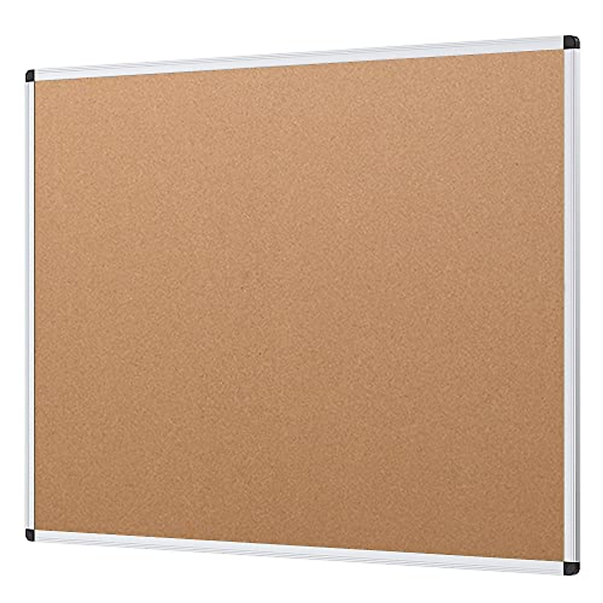 VIZ-PRO Cork Notice Board, 48 X 36 Inches, Pack of 2, Silver Aluminium Frame