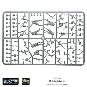 Warlord Bolt Action British Airborne Allied Paratroopers 1:56 WWII Military Wargaming Plastic Model Kit, Small