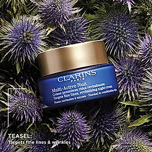 Clarins Multi-Active Night Cream | Multi-Tasking Anti-Aging Moisturizer | Targets Fine Lines | Revitalizes, Tones and Nourishes | Hydrates and Smoothes | Normal To Combination Skin Types | 1.6 Ounces