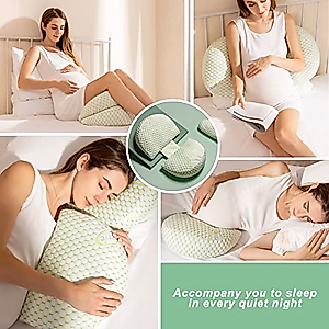 Pregnancy Pillows for Sleeping, Maternity Pillow, Supports The Belly, Back, HIPS and Legs of Pregnant Women, Pregnancy Must Haves Body Pillow, Adjustable and Removable Pillowcase,Gray.