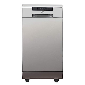 SPT SD-9263SSA 18″ Wide Portable Dishwasher with ENERGY STAR, 6 Wash Programs, 8 Place Settings and Stainless Steel Tub – Stainless Steel
