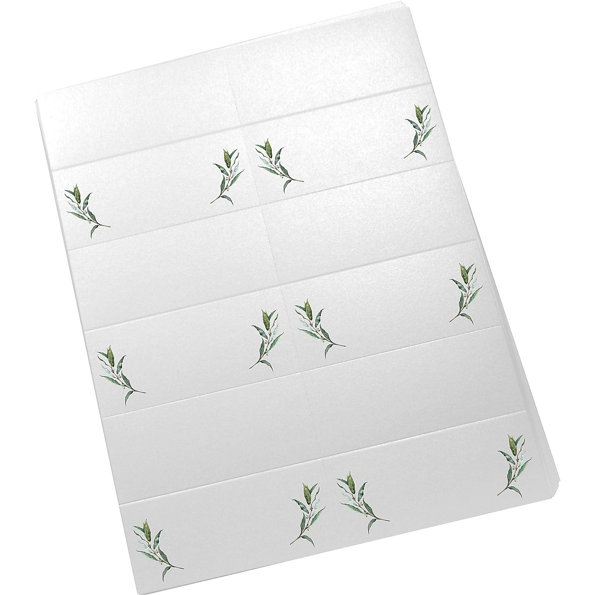 Laurel Wreath and Greenery Corner Printable Place Cards, Set of 60 (10 Sheets), Laser & Inkjet Printers - Wedding, Party, Dinner, and Special Events - Made in The USA