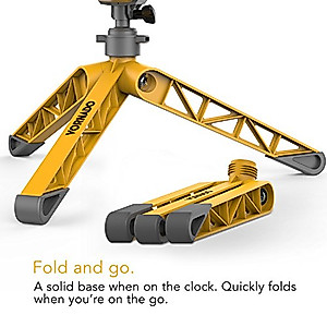 Vornado EXO5 Heavy-Duty Shop Air Circulator Fan with High-Impact Housing, Collapsible Tripod Base, Clamp Attachment, Yellow, 7 In.