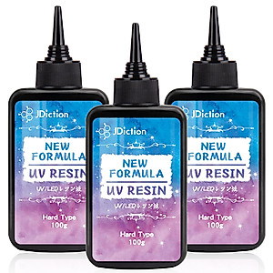 JDiction UV Resin 300g, Crystal Clear UV Resin Solar Cure Sunlight Activated Hard Resin Kit for Jewelry Making, Casting and Coating, DIY Crafts